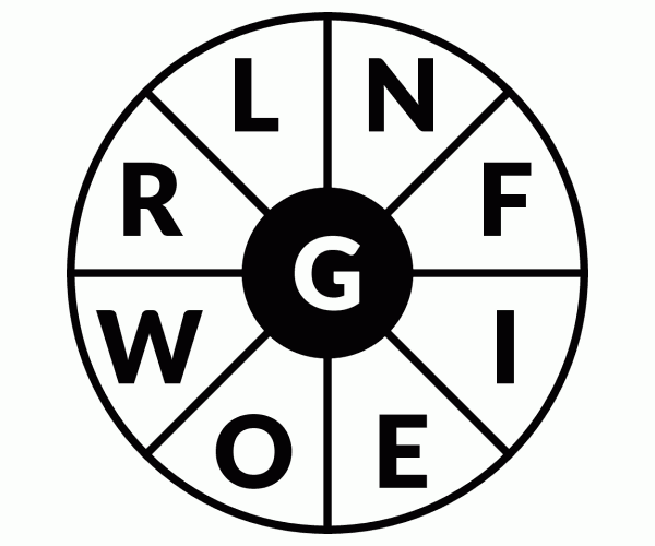 Word Wheel #15-203 | Puzzle On Word Games, Inc