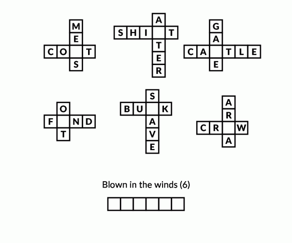 Crossovers #16-257 | Puzzle On Word Games, Inc